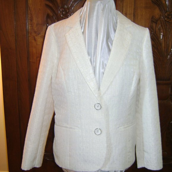 Chico's | Jackets & Coats | Nwt White Chicos Size Jacket Fully Lined ...